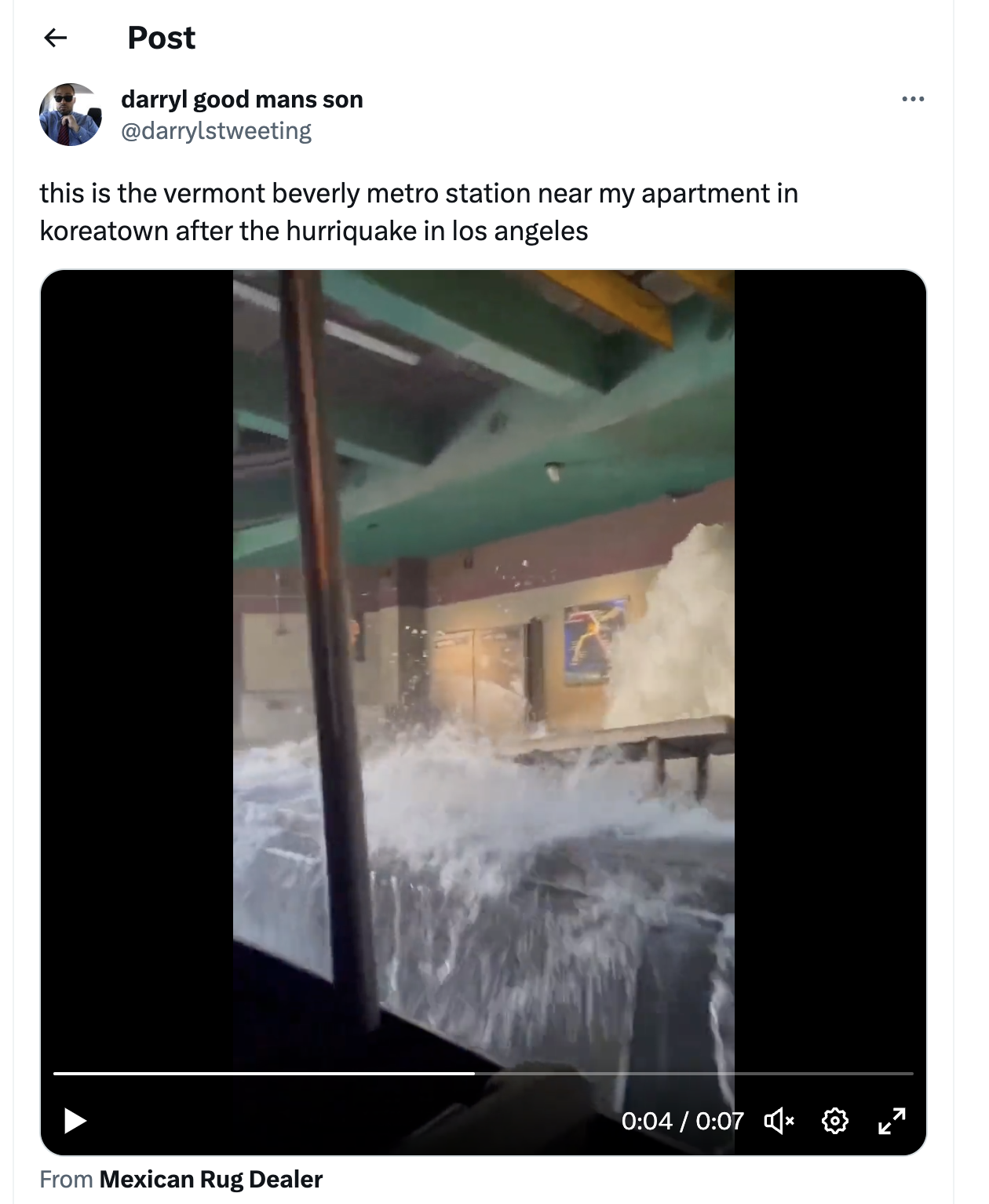 Fact Check: Video Does NOT Show LA Metro Station Flooded By 'Hurriquake' -- It's An Amusement ...